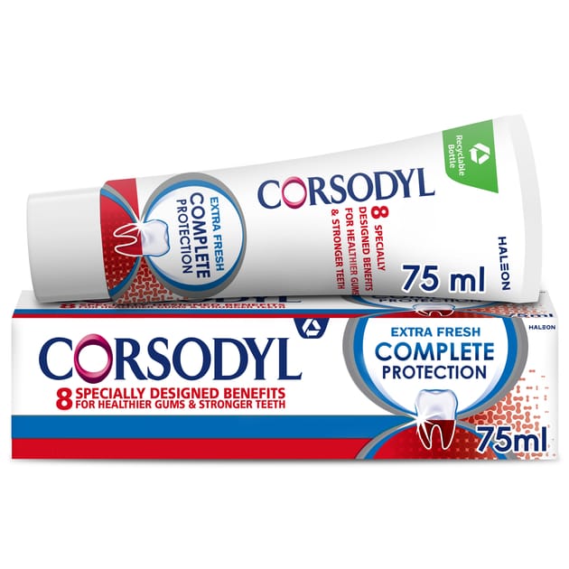 Corsodyl Complete Protection Gum Care Toothpaste Extra Fresh 75ml ...