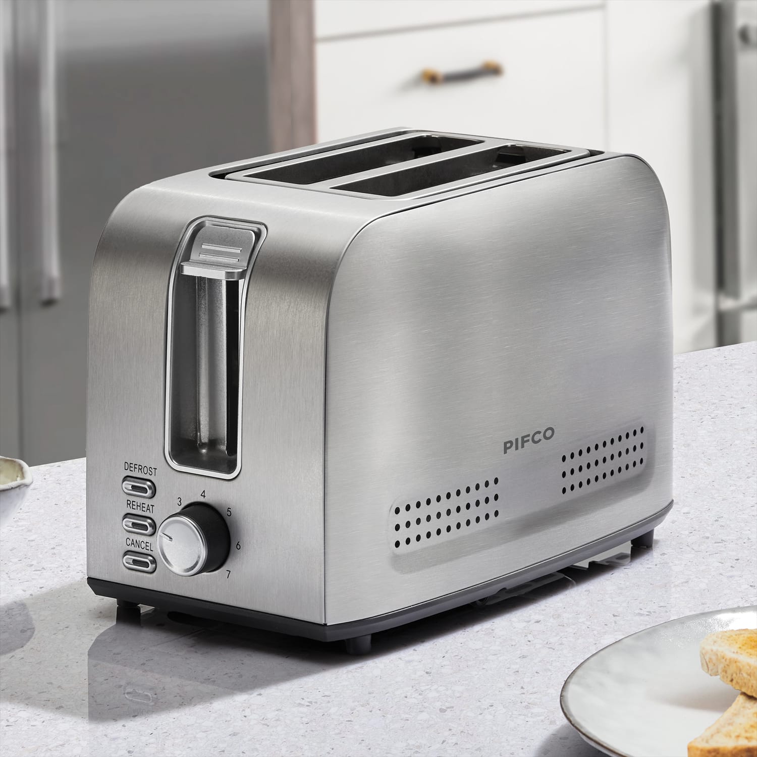 Pifco 2 Slice Toaster - Stainless Steel | Home Bargains