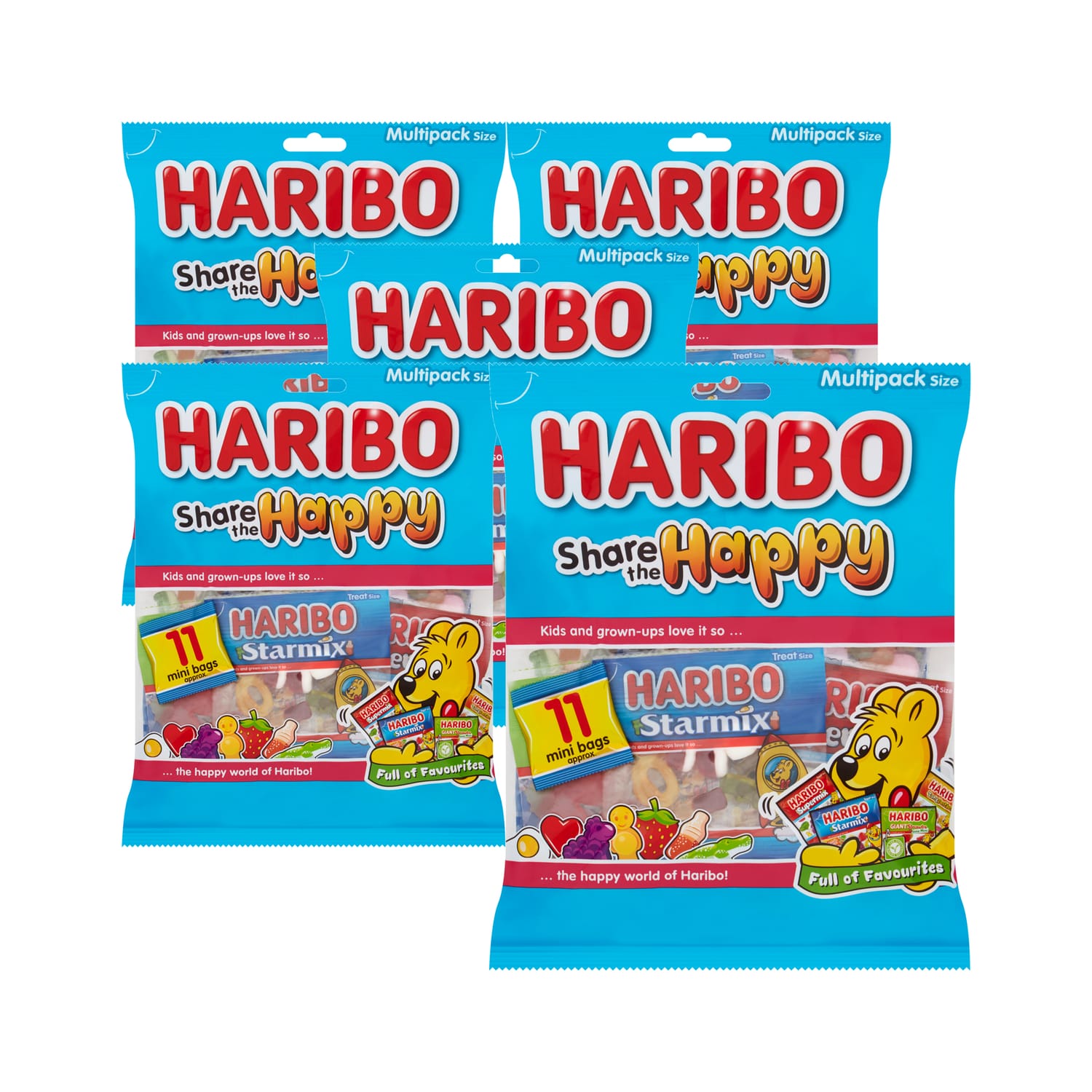 Haribo Share The Happy 11 Mini Bags 176g | Home Bargains
