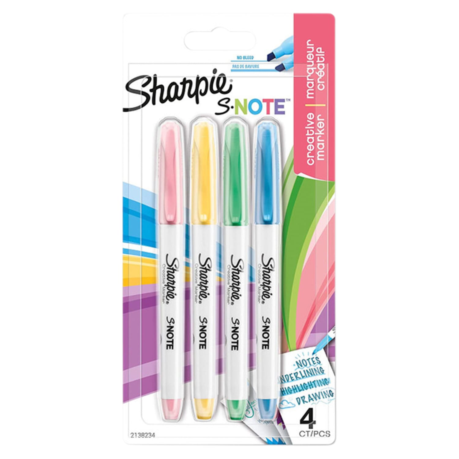 Sharpie Pastel Note Pen 4 Pack | Home Bargains