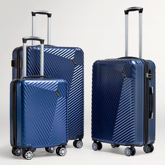 Salisburys Hard Shell Suitcase - Navy | Home Bargains