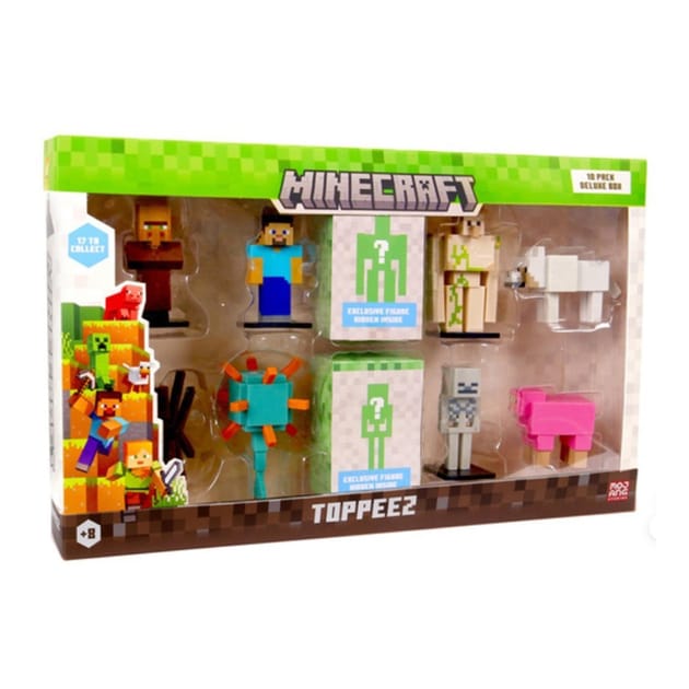 Minecraft Toppeez Figure 10 Pack | Home Bargains