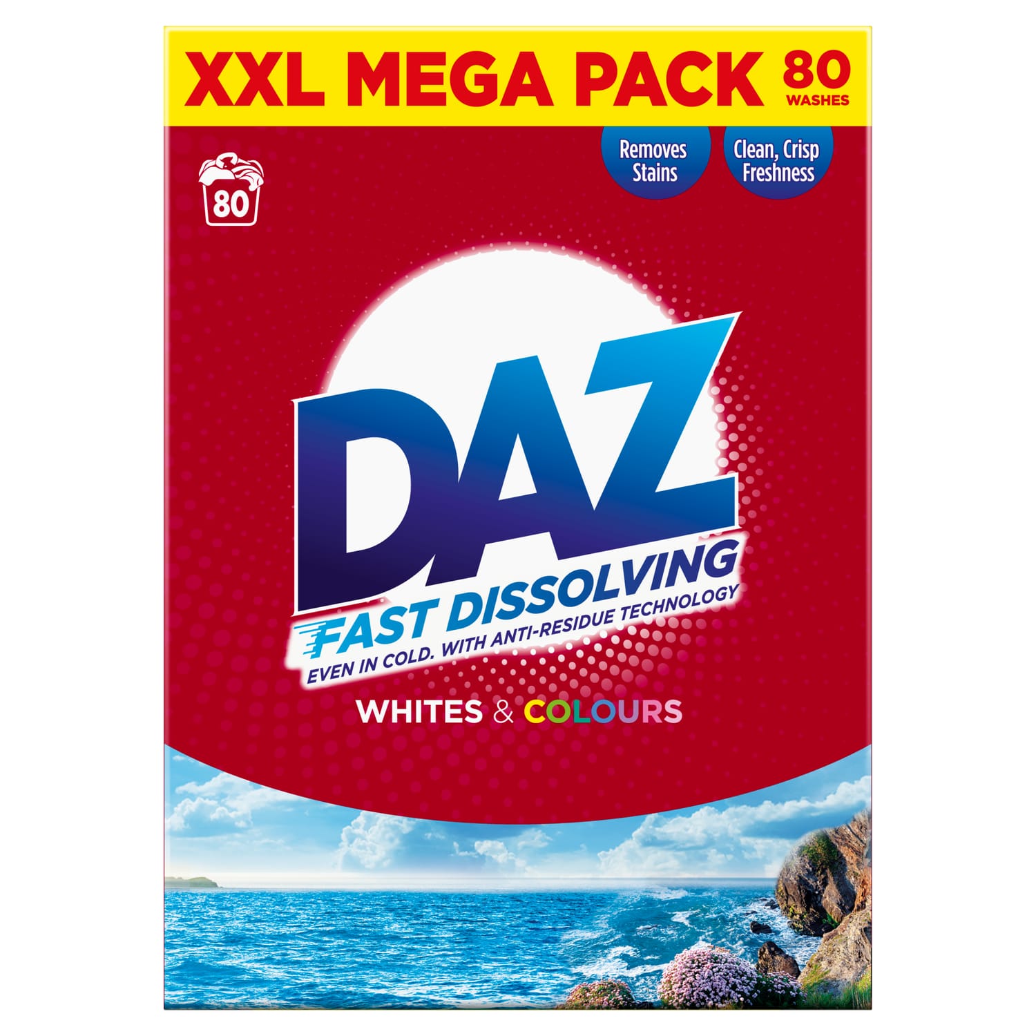 DAZ Washing Powder Whites & Colours 4.8 kg 80 Washes | Home Bargains