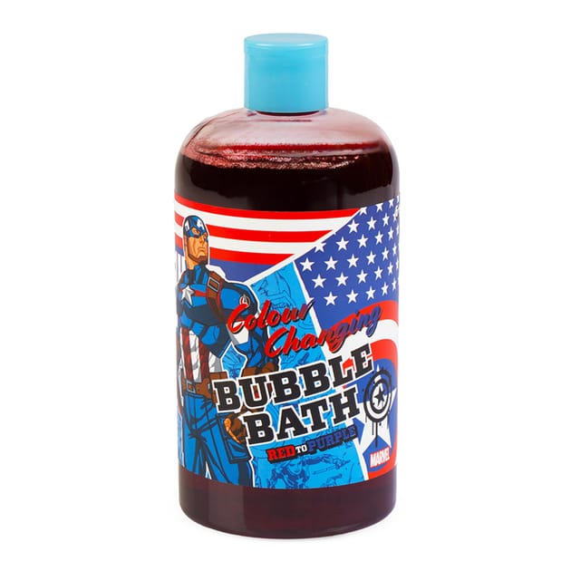 Marvel Capitan America Colour Changing Bubble Bath | Home Bargains