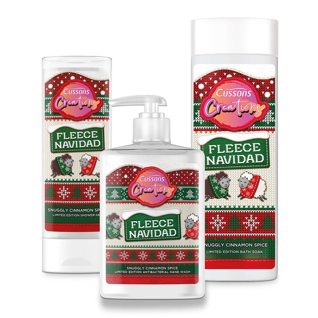 Cussons Creations Fleece Navidad Bath Soak, Hand Wash & Shower Gel ...