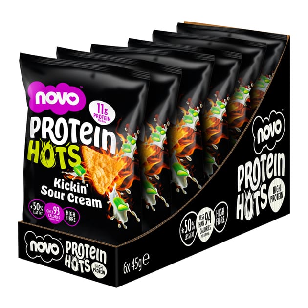Novo Protein Hots Protein Chips 45g - Kickin' Sour Cream | Home Bargains