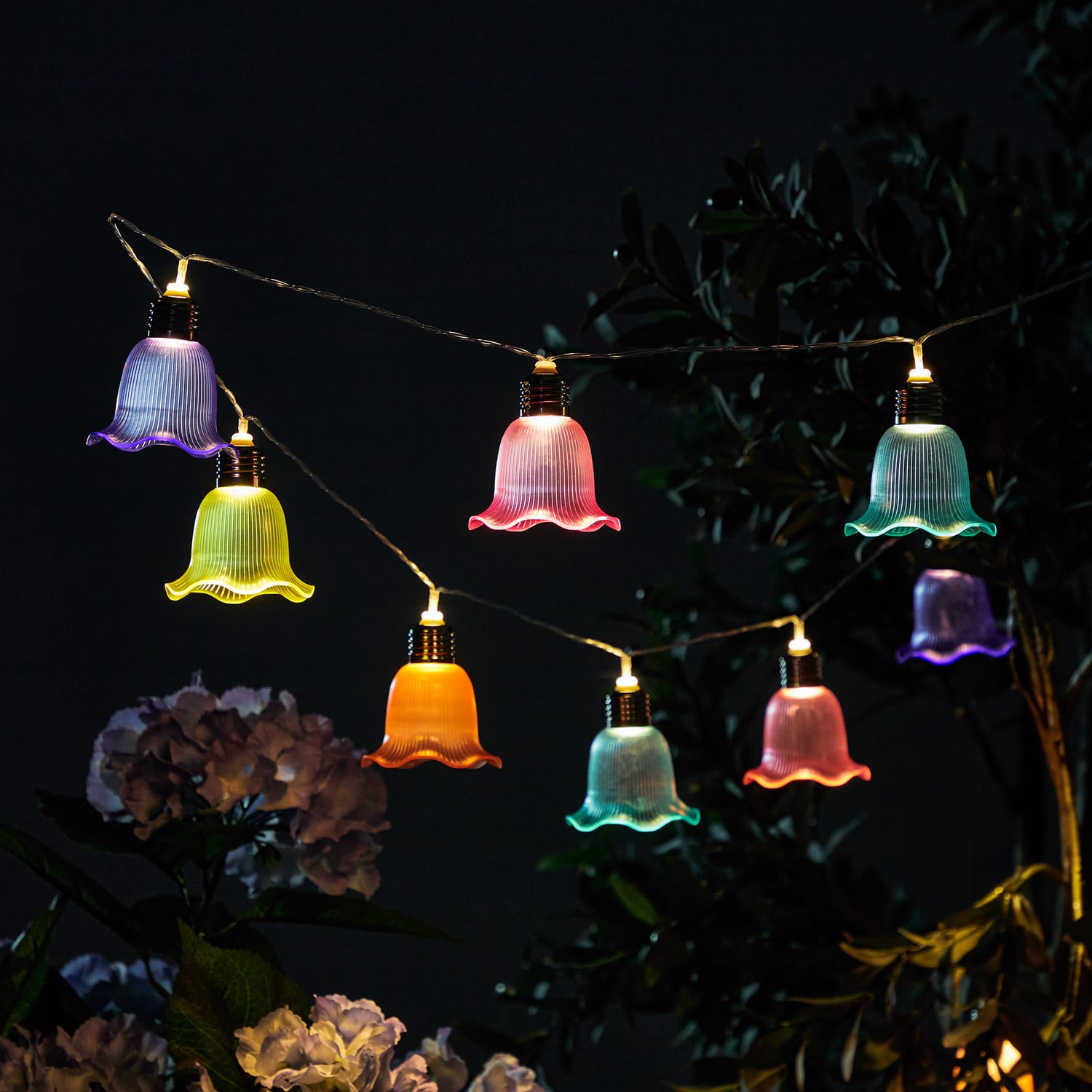 Firefly 10 Floral String Solar Lights | Home Bargains