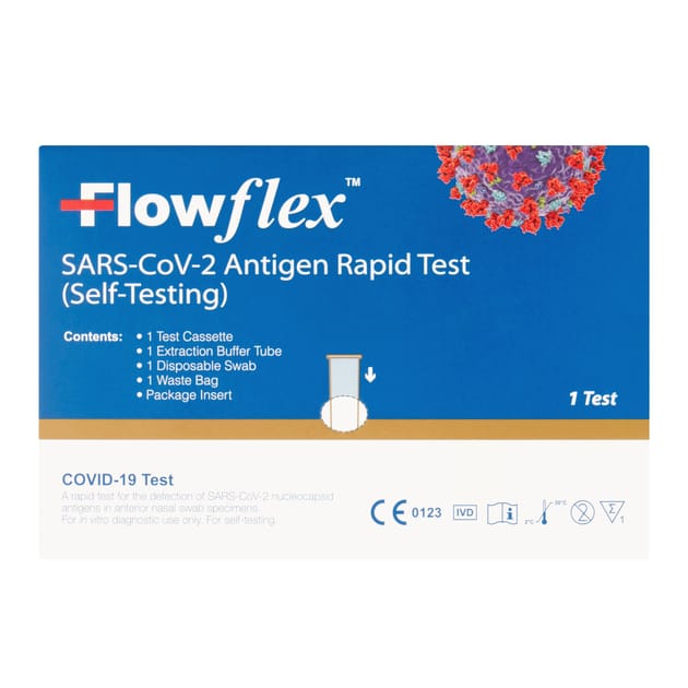 FlowFlex SARS-CoV-2 Antigen Rapid Test (Self-Testing) 1 Pack | Home ...