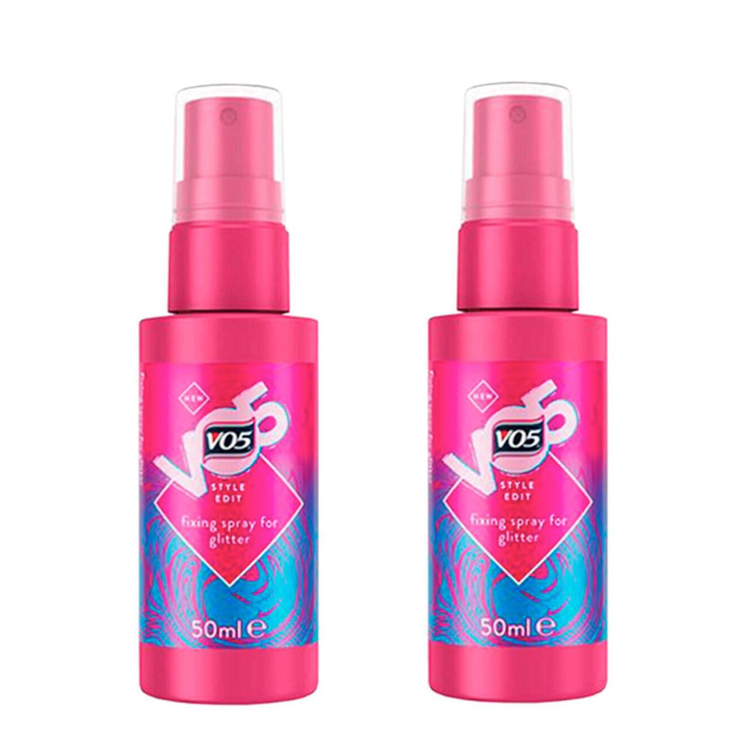 VO5 Violet Powder Hair Glitter With Fixing Spray 50ml x2 | Home Bargains
