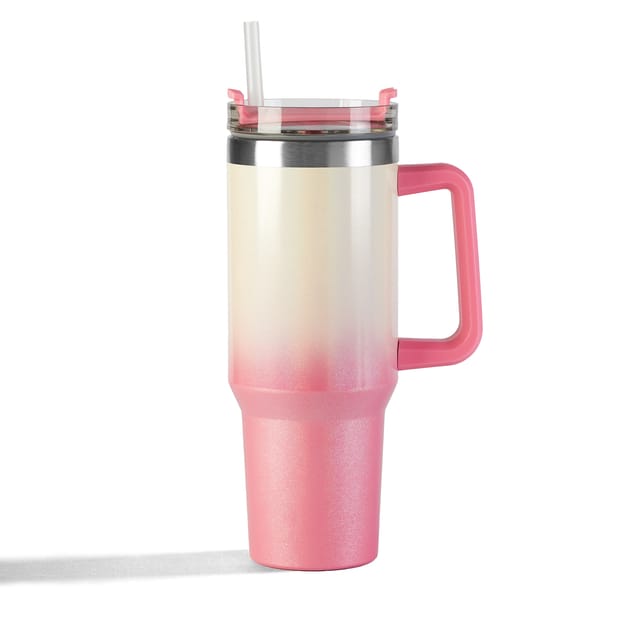 Hydrate Tumbler With Straw 1.2L - Ombre Colours | Home Bargains