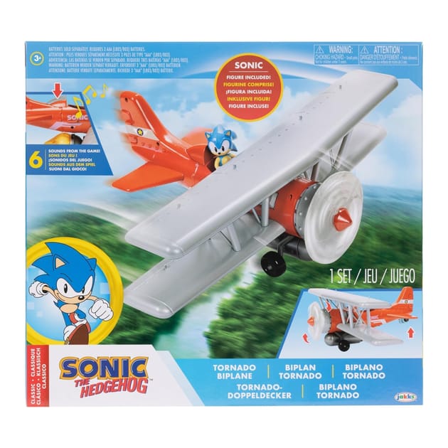 Sonic The Hedgehog Tornado Biplane Playset | Home Bargains
