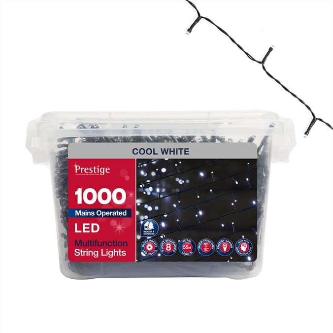 Prestige 1000 LED Multifunction String Lights | Home Bargains