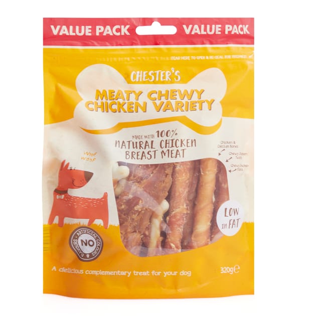 Chester's Meaty Chewy Chicken Variety 320g | Home Bargains
