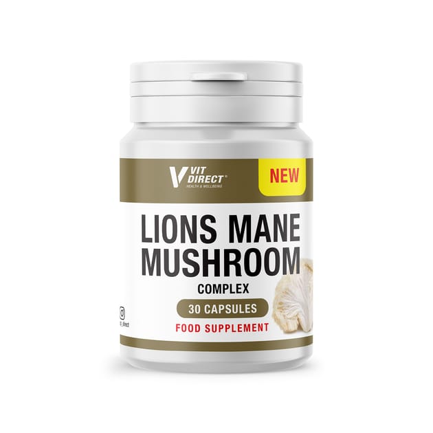Vit Direct Lions Mane Mushroom Capsules 30s | Home Bargains
