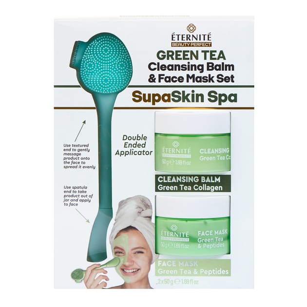 Eternite Green Tea Cleansing Balm & Face Mask Set | Home Bargains