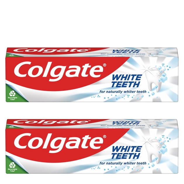 Colgate White Teeth Whitening Toothpaste 75ml x2 | Home Bargains