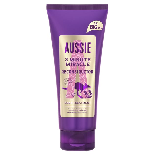 Aussie 3 Minute Miracle Reconstructor Vegan Deep Treatment Hair Mask ...