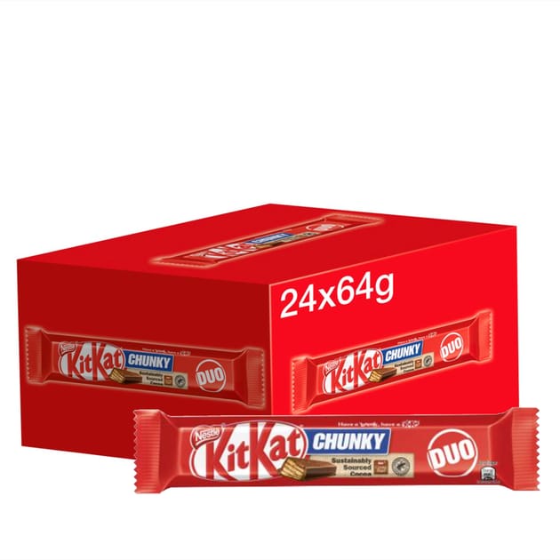 Kit Kat Chunky Duo 64g x24 | Home Bargains