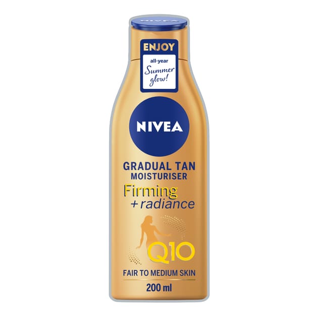 Nivea Q10 Firming + Radiance Gradual Tan Moisturiser 200ml | Home Bargains