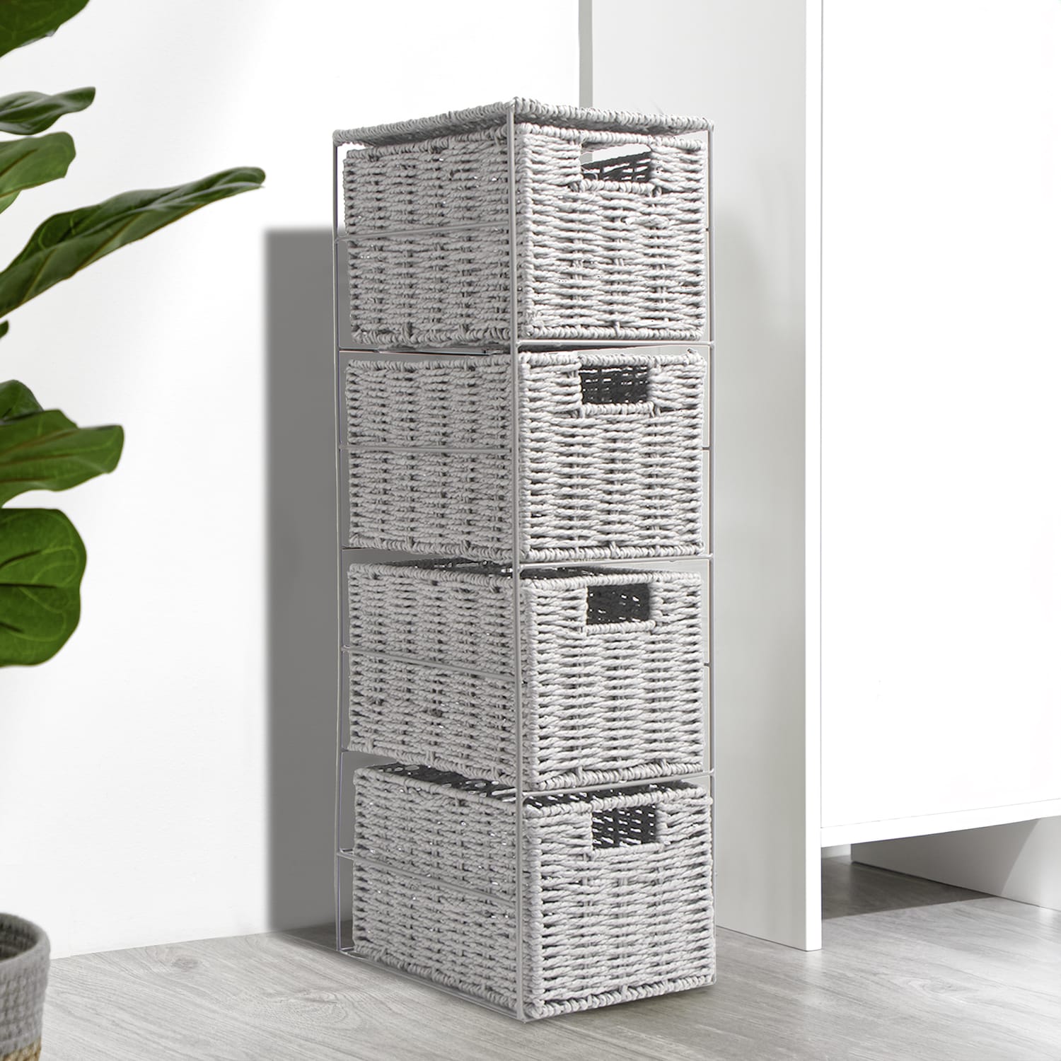 Home Collections 4 Drawer Paper Rope Unit | Home Bargains