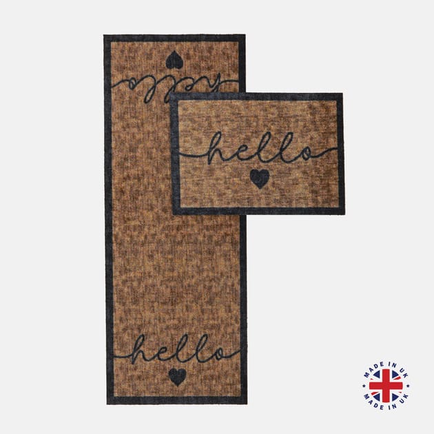Hello Beige Runner 50x120 | Home Bargains