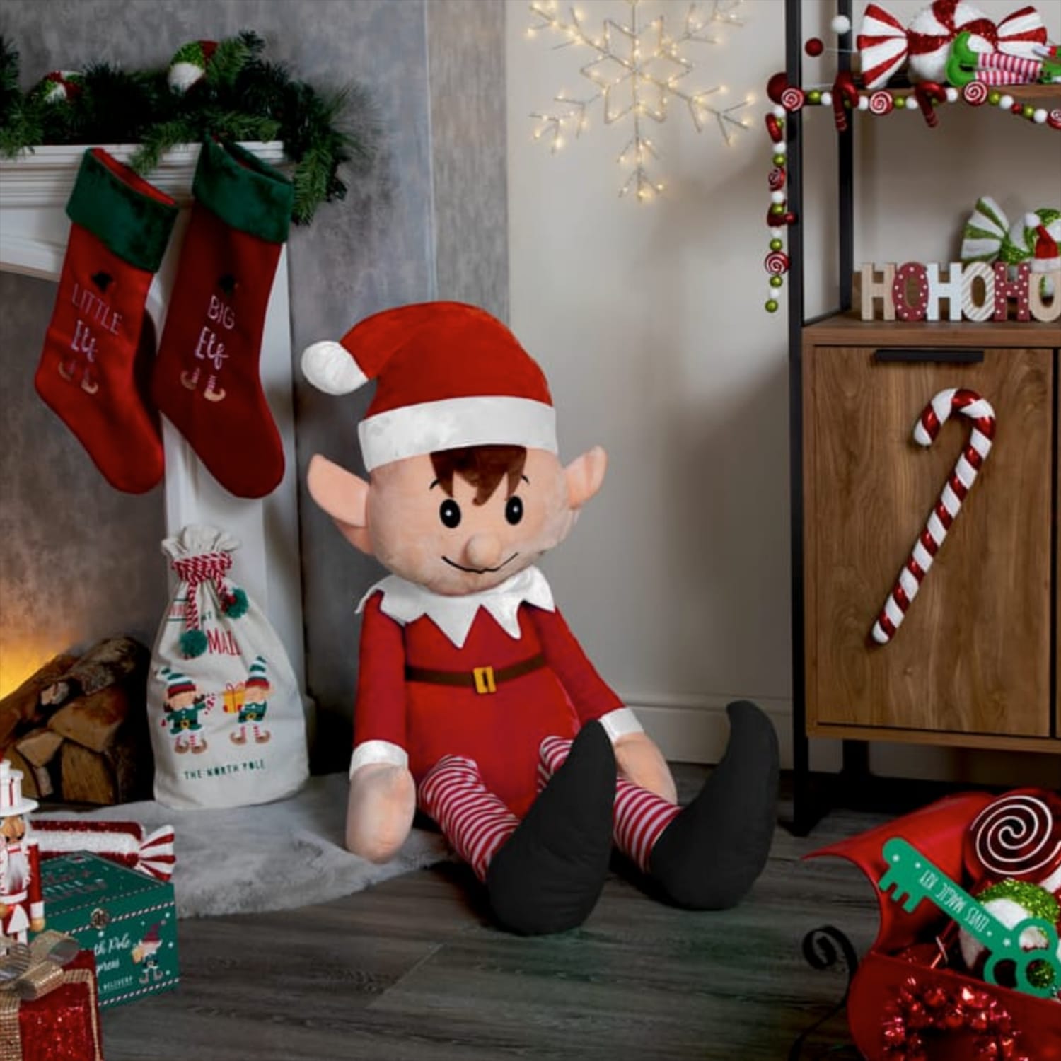 Made By Elves Giant Plush Elf | Home Bargains