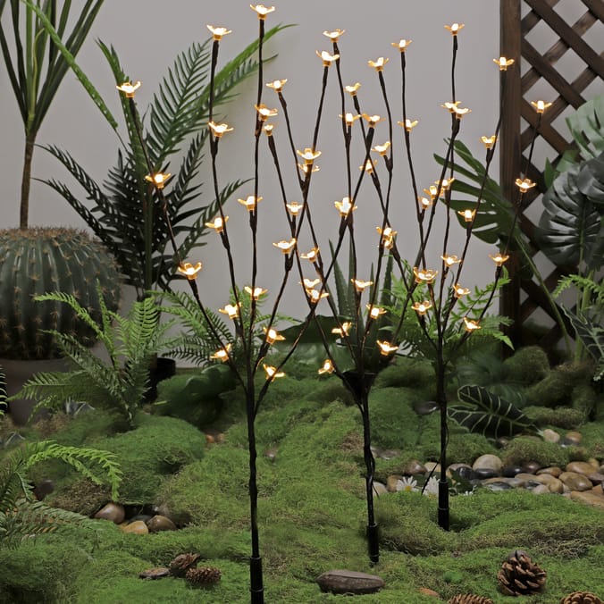 Firefly Blossom Tree Stake Lights - Warm White | Home Bargains