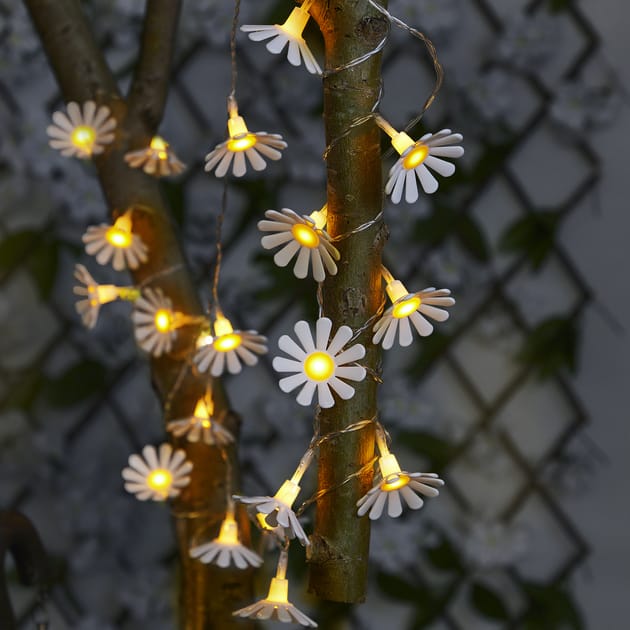 Firefly 20 Solar Daisy String Lights | Home Bargains