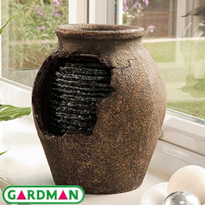 Rippling Vase water feature ornament home lounge Home Bargains