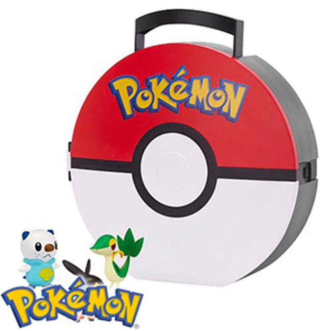 Pokémon Carry Case with 3 Figures new snivy tepig oshawott collectable ...