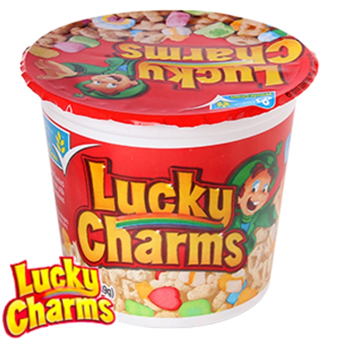 Lucky Charms Cereal Pot (6 x 49g Pots) american sweets candy breakfast ...