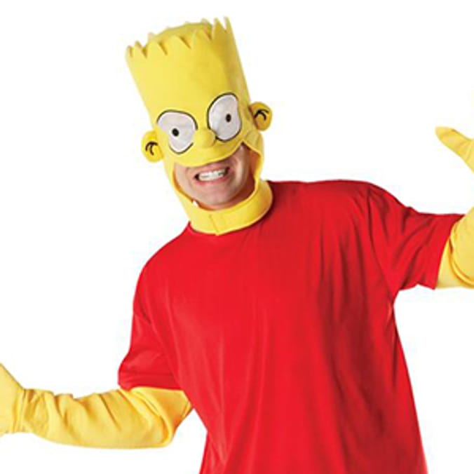 Rubies Bart Simpson Adult Costume Xl Official Mask Top Shirt Pants Fancy Dress Dressup Dress