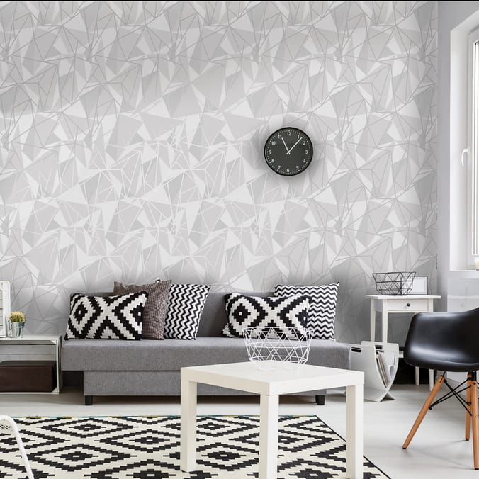 Gray Wallpapers For Homes Arthouse Curve Grey Wallpaper | Downtown