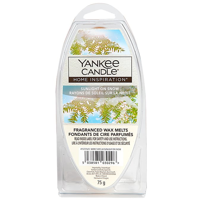Yankee Candle Home Inspiration 30 Wax Melts Sunlight On Snow Yanky Candle Home Diffuser Melts