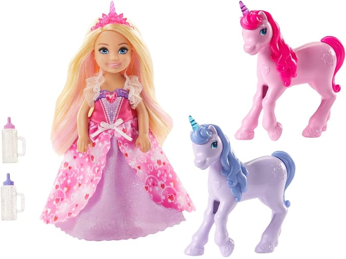 Barbie Dreamtopia Chelsea Princess Baby Unicorn Set barbie dolls unicorns chelseas chelsea s Home Bargains