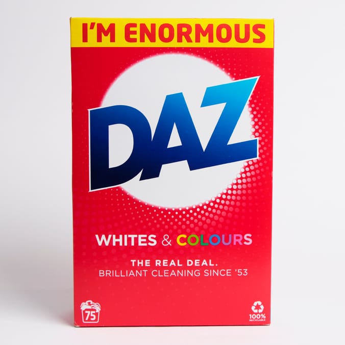 Daz Washing Powder Whites & Colours 4.875kg (75 Washes), laundry ...