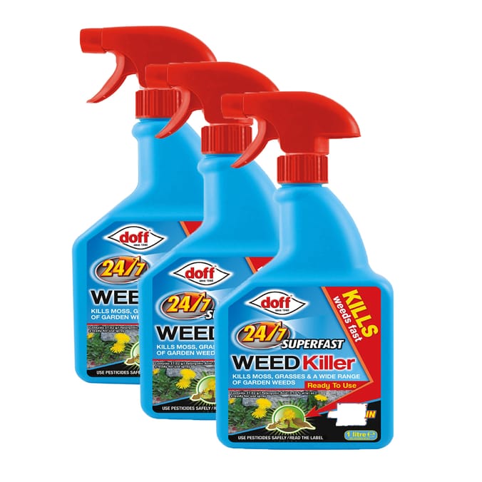 Doff 24/7 Fast Acting Weedkiller 800ml (3x), Garden, gardening, weed ... Doff 24/7 Fast Acting Weedkiller 800ml (3x), Garden, gardening, weed ...