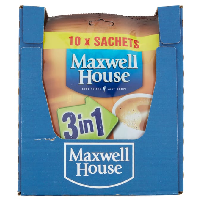 Maxwell House 3 In 1 White Coffee Sugar X10 Sachets 14 Packs