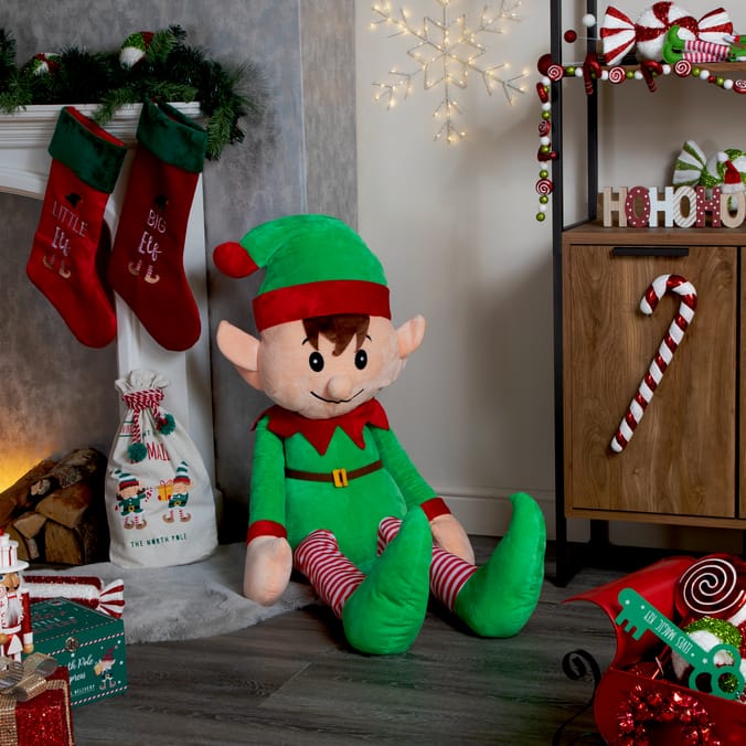 Made By Elves: Giant Plush Elf - Green christmas xmas gift teddy soft ...